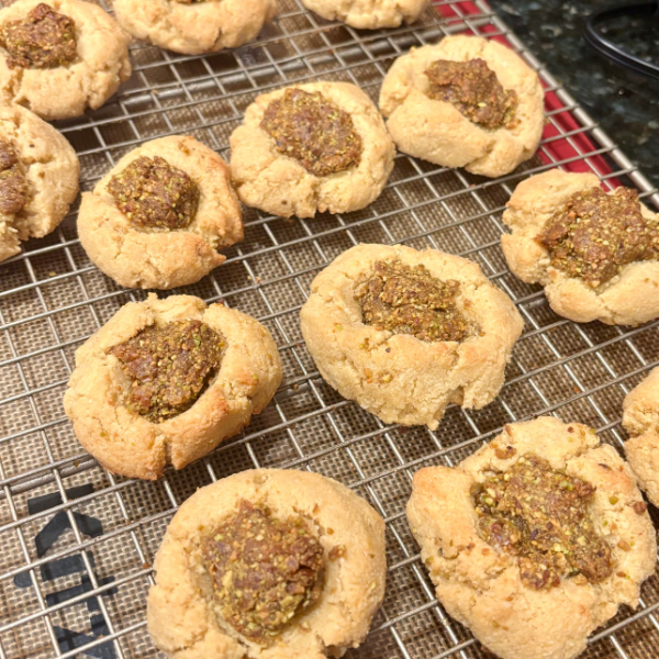 SCD Pistachio-Date Thumbprint Cookies Inspired by Ancient Mersu | Happy ...